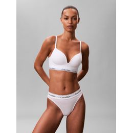 Damen Push-up-BH "PLUNGE PUSH UP", Calvin Klein Underwear, Gr. 70, weiß, Jersey, Obermaterial: 53% Baumwolle, 35% Modal, 12% Elasthan, unifarben,