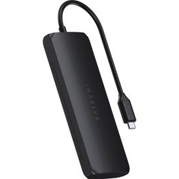 Satechi Laptop-Adapter "USB-C Hybrid Multiport Adapter with SSD Enclosure", B:13,5cm H:4,6cm T:1,5cm, schwarz, Adapter