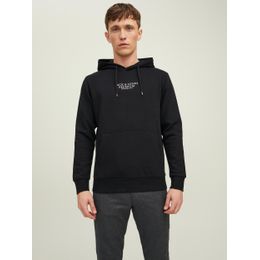 Jack & Jones JACK & JONES Herren Kapuzensweatshirt "JPRBLUARCHIE SWEAT HOOD NOOS"schwarz, Gr. XXL, bedruckt, angeraute Sweatware, Obermaterial: 70% Baumwolle, 30%