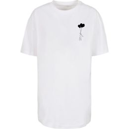 T-Shirt Merchcode "Merchcode Damen Ladies Love In The Air Oversized Boyfriend Tee", Damen, Gr. S, wei&szlig;, 100% Baumwolle, bedruckt, oversize, Rundhals, Shirts T-Shirt