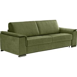 2,5-Sitzer Egoitaliano, B:234cm H:85cm T:102cm, gr&uuml;n, Sofas, "Cecilia, modern & elegant, erstklassiger Sitzkomfort, Breite 234cm", mit verchromten