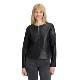 Jackenblazer Betty Barclay "Damen mit Rei&szlig;verschluss", Damen, Gr. 44, schwarz, Obermaterial: 100% Polyurethan, 100% Polyester, sehr schmal normal, Rundhals, Blazer, Material