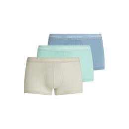 Herren Trunk "LOW RISE TRUNK 3PK", Calvin Klein Underwear, Gr. XL, blau, Jersey, Obermaterial: 95% Baumwolle, 5% Elasthan, Unterhosen, mit