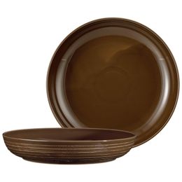 Seltmann Weiden Schale "Foodbowl Terra &oslash; 28,4 cm 2er Set", B/H/L: 28,4cm, braun, Sch&uuml;sseln