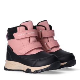 Tommy Hilfiger Mädchen Winterboots, Gr. 29schwarz, rosa, Synthetik, Textil, Schuhe, Snowboots, Babystiefel mit Warmfutter
