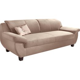 3-Sitzer Home Affaire, B:207cm H:80cm T:91cm, beige, Primabelle-Microfaser (100% Polyester);Antikleder-Optik Melrose (100% Polyester);Struktur (100%