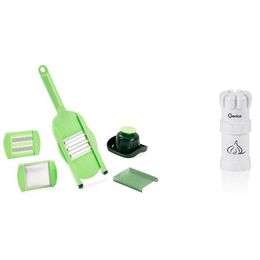 Genius Gemüse-Scheibenschneider "Nicer Dicer Speed Light inkl. Knoblauch-Schneider G5, Set 7-tlg.", B:20cm H:20cm L:25cmgrün, weiß, Küchenschneider,
