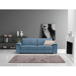 2,5-Sitzer Egoitaliano, B:234cm H:85cm T:102cm, blau, Luxus-Micofaser Lederoptik (100% Polyester) ist ein neues technisches Gewebe mit einem