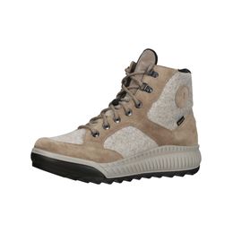 Legero Damen Schn&uuml;rstiefelette "Legero Stiefelette Veloursleder/Textil", Gr. 37beige, Textil, Veloursleder, Schuhe