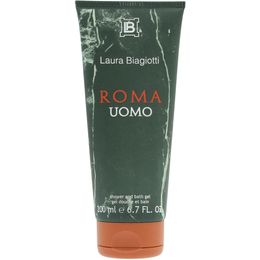 Laura Biagiotti Damen Duschgel "Roma Uoma", 200ml, grün, Hautreinigungsmittel, mit langanhaltender Formulierung