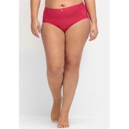 Slip sheego, Damen, Gr. 40, 2 Stk., graphit, orchidee, 95% Baumwolle, 5% Elasthan, Unterhosen Slip