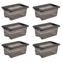 keeeper Aufbewahrungsbox "Cornelia, 6er Set, 4 L, 29,5 x 19,5 x 12,5 cm", B/H/T: 29,5cm x 12,5cm x 19,5cmcrystal grau, Badezimmer,