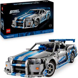 Lego Herren Konstruktionsspielsteine "2 Fast 2 Furious Nissan Skyline GT-R (R34) Flitzer (42210)", bunt, Kunststoff, Spielbausteine, Lego Technic;
