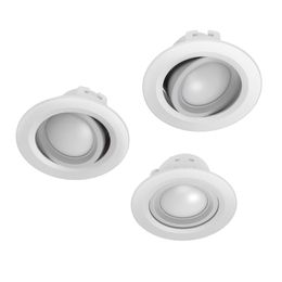 Hama Smarte LED-Leuchte "WLAN LED Einbauspot, 5W, Sprachsteuerung, Appsteuerung, verstellbar", H: 5,5cm, weiß, Leuchten