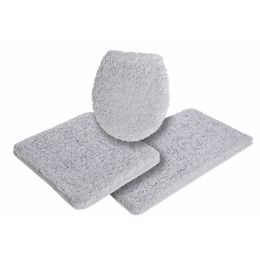 M&ouml;ve Badematte M&Ouml;VE, H:40mm, silber, Polyester, Badematten, "Superwuschel, Badvorleger, Badezimmer Teppich", Mikrofaser-Badematte, Badteppich, rechteckig,