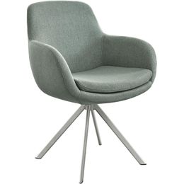 Esszimmerstuhl Musterring, B:62cm H:86cm T:66cm, blau, St&uuml;hle, "Tavia", Stativgestell Edelstahl, wahlweise mit Drehfunktion, diverse Farben
