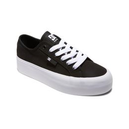 DC Shoes Damen Sneaker "Manual Platform", Gr. 6,5, schwarz-wei&szlig;, Obermaterial: Textil [Baumwolle] / Futter: Textil / Au&szlig;ensohle: Gummi, Schuhe
