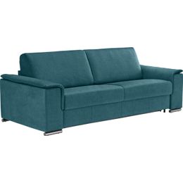 2,5-Sitzer Egoitaliano, B:234cm H:85cm T:102cm, blau, Sofas, "Cecilia, modern & elegant, erstklassiger Sitzkomfort, Breite 234cm", mit verchromten