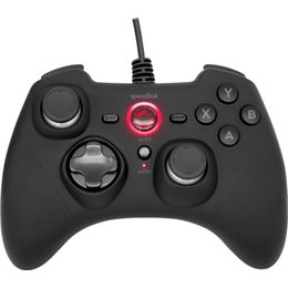 Speed-Link SPEEDLINK Gaming-Controller "RAIT Gamepad Wireless für PC/PS3/Switch/OLED", schwarz, Spielecontroller, kabellos mit Vibrationsfunktion,Dauerfeuer