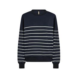 soyaconcept Damen Strickpullover "Soya Concept Jumper SC-BARNI 25"6910c navy combi, Gr. XS, Obermaterial: 48% Viskose, 48% Polyester, 4% Elasthan,