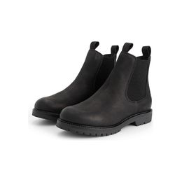 TRAVELIN' Leder-Chelsea-Boots in Schwarz - 54% | Gr&ouml;&szlig;e 43 | Stiefeletten