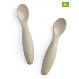Sebra 2er-Set: Silikon-Esslernl&ouml;ffel in Beige - je (L)12 cm - 56% | Baby-geschirr