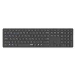 RAPOO Wireless-Tastatur "E9800M kabellose Tastatur, Bluetooth, 2.4 GHz", B:11,7cm H:2,5cm T:45,8cm, grau, Tastaturen