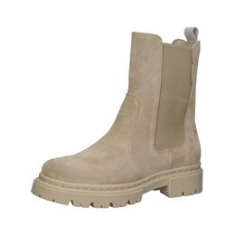 Bullboxer Damen Stiefelette "Bullboxer Stiefelette Leder/Textil", Gr. 41, beige, Leder, Textil, Schuhe