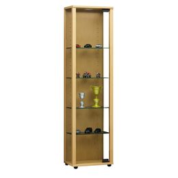 Standvitrine Vcm, B:33cm, braun, Obermaterial: 100% Holz Wood., Schr&auml;nke, "Holz Glas Stand Vitrine Sammelvitrine Edana Mini"