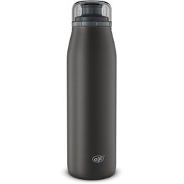 Alfi Isolierflasche "ISO BOTTLE, Edelstahlk&ouml;rper, sp&uuml;lmaschinenfest", 500mlvelvet schwarz mat, Trinkflaschen, 0,5l, 12h hei&szlig; & 24h kalt, Trink&ouml;ffnung