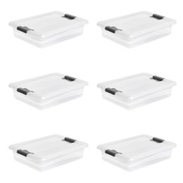 keeeper Aufbewahrungsbox "Cornelia, 6er Set, 7 L, 39,5 x 29,5 x 9,5 cm", B/H/T: 39,5cm x 9,5cm x 29,5cmtransparent, Aufbewahrungsboxen, durch Clips