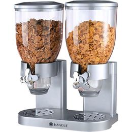 LA VAGUE K&uuml;chenorganizer-Set "Doppelter Cerealienspender MIAM", silber, K&uuml;chenhelfer-Sets