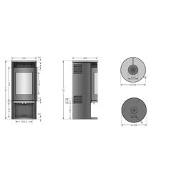 Oranier Kaminofen "&raquo;Rota 2.0&laquo;", schwarz, Wohnzimmer, Kamin&ouml;fen