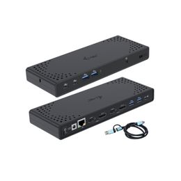 i-tec Laptop-Dockingstation "USB 3.0 / USB-C / Thunderbolt 3 Dual Display Docking Station Gen2 + Po", B:25,5mm H:5mm T:25mmohne farbbezeichnung,