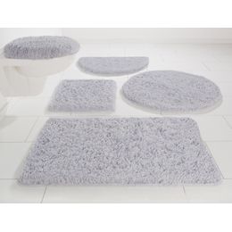 M&ouml;ve Badematte M&Ouml;VE, H:40mm, silber, Polyester, Badematten, "Superwuschel, Badvorleger, Badezimmer Teppich", Mikrofaser-Badematte, Badteppich, rechteckig,