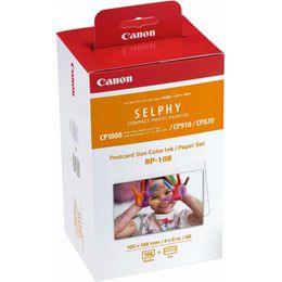Canon Tintenpatrone "RP-108 I", bunt, Tintenpatronen, original Patrone 108 + Fotopapier f&uuml;r SELPHY Drucker