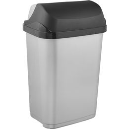keeeper M&uuml;lleimer "rasmus, 2er Set, Abfallbeh&auml;lter mit Rolldeckel", B/H/T: 34cm x 26cm x 54cm, 25 l, silber, K&uuml;che, M&uuml;lleimer, Deckel komplett