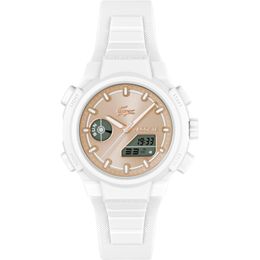 Lacoste Damen Digitaluhr "LC33", wei&szlig;, Armbanduhren, Armbanduhr, Damen, Herren, Silikonarmband,analog,digital,Stoppfunktion