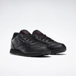 Reebok CLASSIC Mädchen Sneaker "CLASSIC LEATHER", Gr. 32, schwarz, Leder, Synthetik, Textil, Schuhe