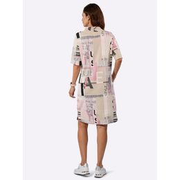 Inspirationen Damen Sweatkleid "Shirtkleid", rosa, Gr. 38, bedruckt, gemustert, mehrfarbig, Jersey, 100% Baumwolle, Kleider