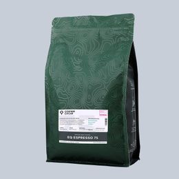 Coffee Circle EQ ESPRESSO 75, 1kg ganze Bohne, aus Brasilien, Indien, &Auml;thiopien, Noten von braunem Zucker & Schokolade, kr&auml;ftiger Espresso, Arabica & Robusta