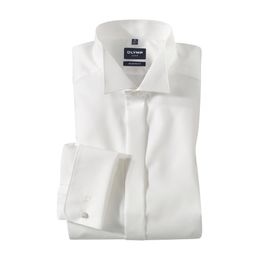 OLYMP Jungen Smokinghemd "Luxor modern fit", beige, Gr. 40, Web, Obermaterial: 100% Baumwolle, Hemden