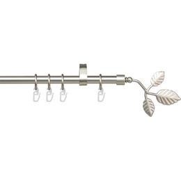Gardinenstange Liedeco, L:160cm Ø:16mm, silber, Gardinenstangen, "Bacchus 16 mm"