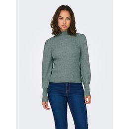 Only Damen Strickpullover "ONLKATIA L/S HIGHNECK PULLOVER KNT NOOS"pineneedle detail:with melange, Gr. M, meliert, Strick, Obermaterial: 50% Viskose,
