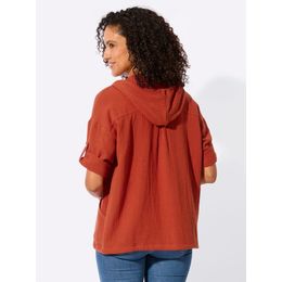 Casual Looks Damen Blusenjacke, rot, Gr. 40, 100% Baumwolle, Jacken