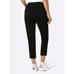 Inspirationen Damen Webhose, schwarz, Gr. 42, bedruckt, unifarben, 72% Viskose, 25% Polyamid, 3% Elasthan, Hosen