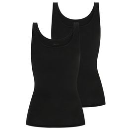 Mey Damen Unterhemd "Superfine Organic", Gr. 48, schwarz, Single Jersey, Obermaterial: 92% Baumwolle, 8% Elasthan, unifarben, Unterhemden, breite