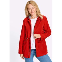 Classic Basics Damen Langjacke, rot, Gr. 50, unifarben, 100% Polyester, &Auml;rmelfutter:100% Polyester, Jacken