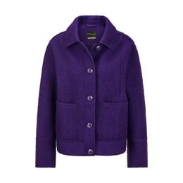 GOLDNER Damen Kurzjacke "Kurzgr&ouml;&szlig;e Elegante Wolljacke mit Hemdkragen", lila, Gr. 20, Obermaterial: 62% Polyester COOLMAX PES(Coolmax). 20% Wolle mw.