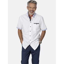 Babista Herren Kurzarmhemd "Kurzarmhemd FLOREVETTO", wei&szlig;, Gr. M, Obermaterial: 100% Baumwolle CO., Hemden, mit raffinierten Kontrasten
